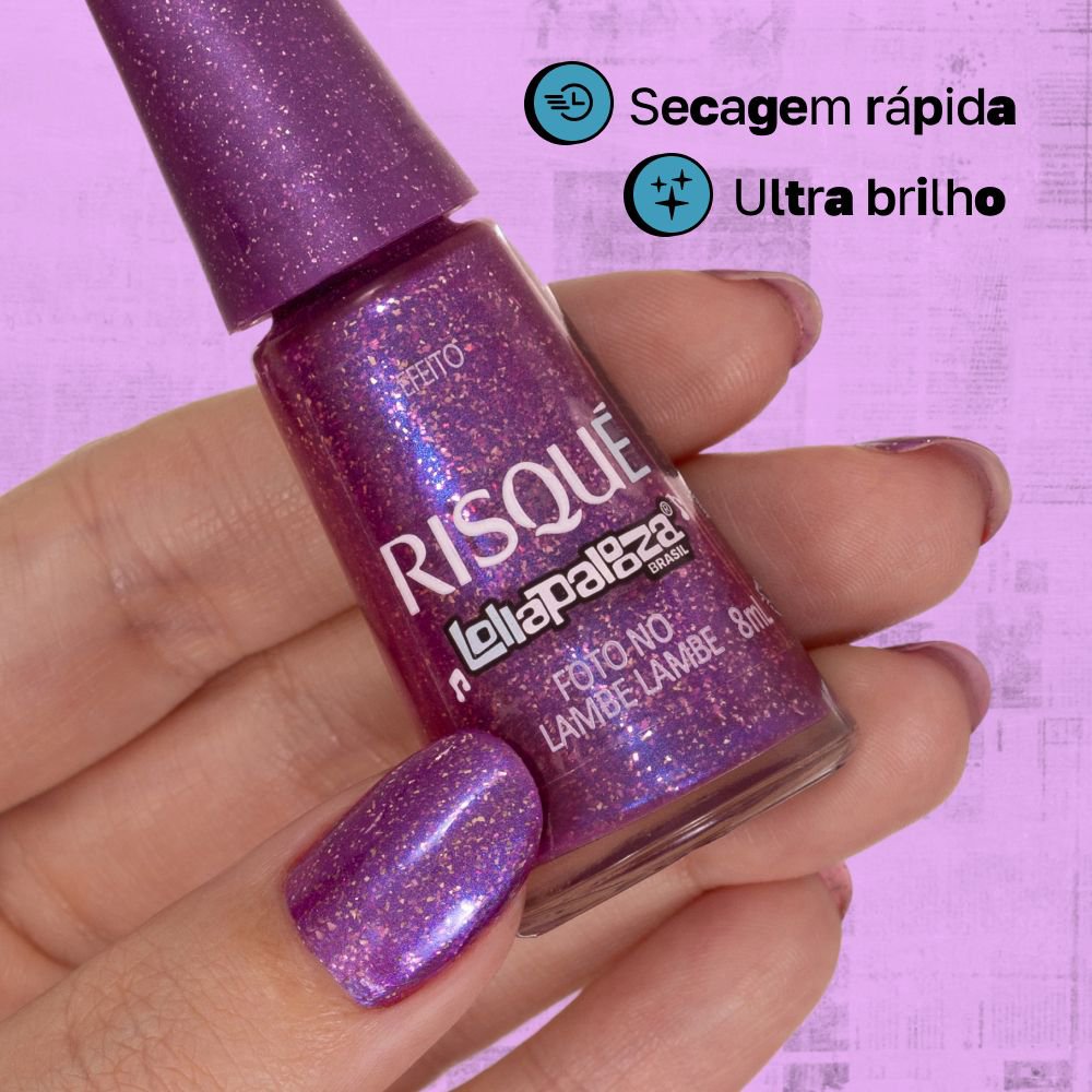 Esmalte Roxo Efeito Risqué & Lollapalooza Brasil Foto no Lambe Lambe ...